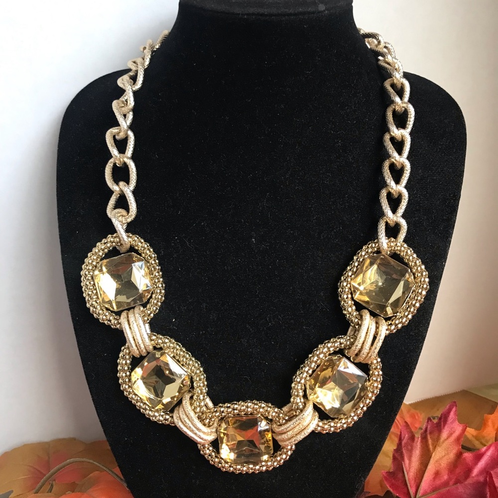 Cara New York Jeweled Statement Chain Necklace - Gem